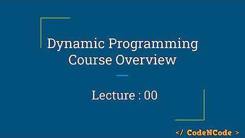 Dynamic Programming Part 1 : CodeNCode - YouTube