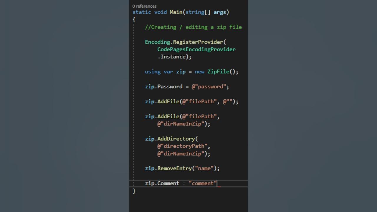 C Zip Dotnetzip Tutorial 12 Shorts Youtube