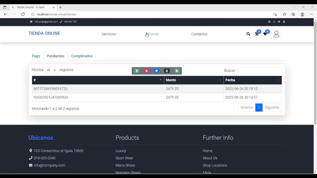 25 Tienda virtual con PHP y MySQL - Mostrar detalles del pedido - YouTube