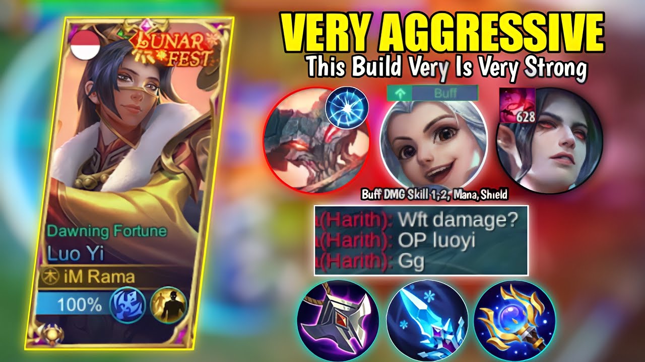 Luo Yi 2x Stun Build Damage Unstoppable | Luo Yi Best Build Top 1 ...