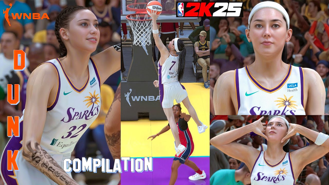 [8K] NBA2K25 "Beautiful WNBA Players: Character creation & Dunk ...
