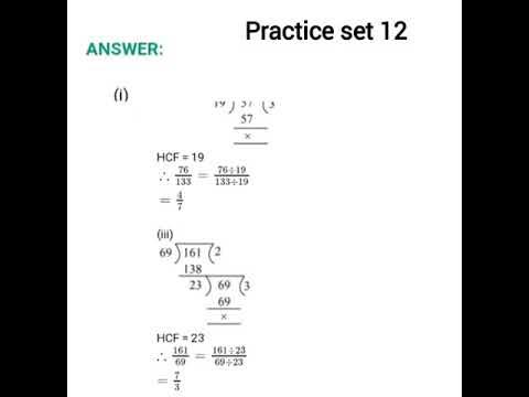 7th Maths Chapter 3 practice set 11 and 12 || HCF and LCM || - YouTube