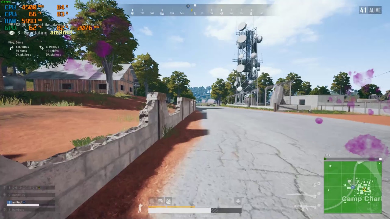 PUBG : CPU I5 2500K oc 4.5 Ghz+ GTX 1060 3GB Ram 8 Gb Bus 1600 - YouTube