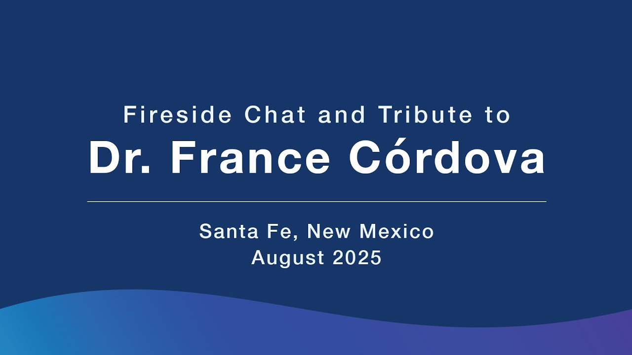 Fireside Chat and Tribute to Dr. France Córdova - YouTube