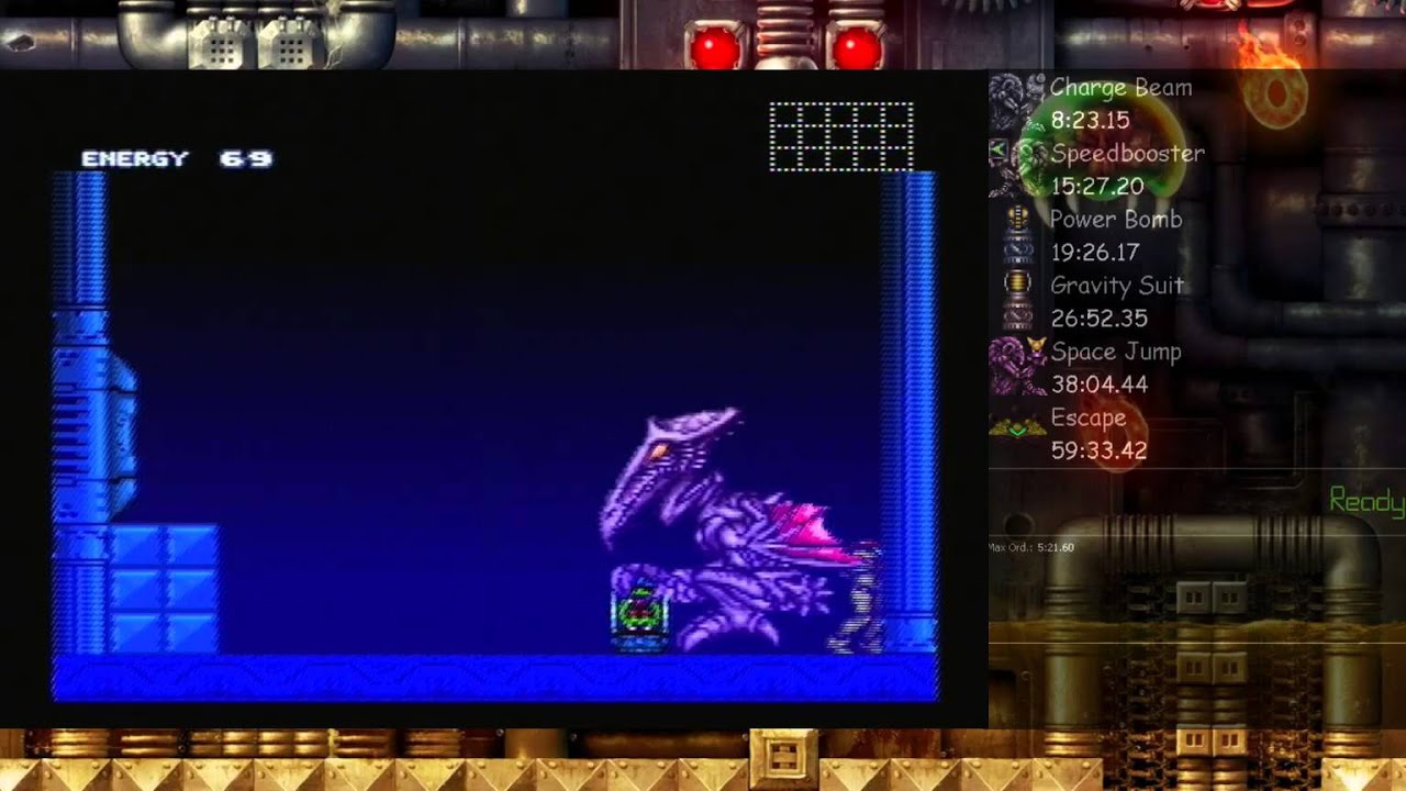 Super Metroid - My best Ceres Space Colony escape - YouTube