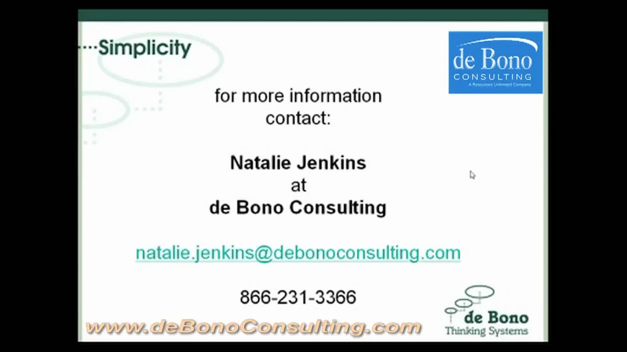 How You Can Learn the Simplicity Tools From Edward de Bono - YouTube