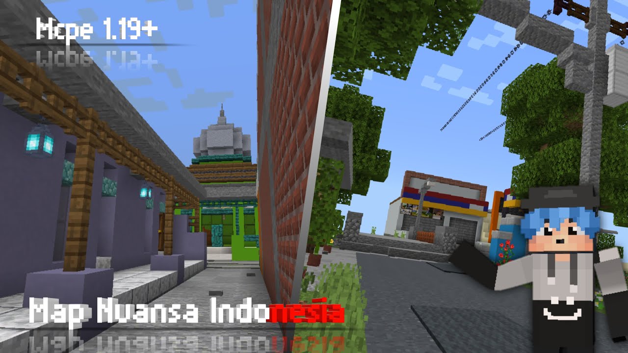 Bagi bagi Map Nuansa Indonesia spesial video pertama || Minecraft ...