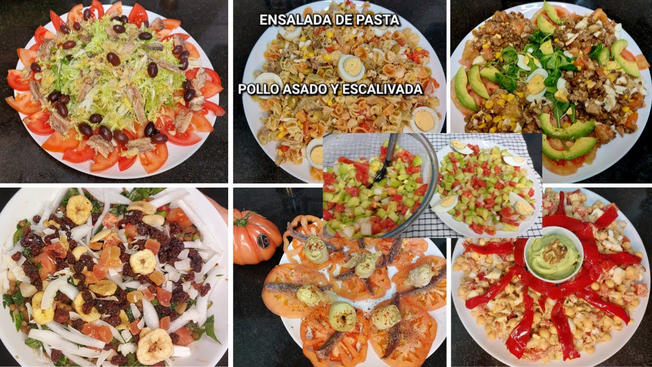 ️ 7 TIPOS DE ENSALADA FÁCILES DE PREPARAR PARA TODA LA SEMANA 📅 - YouTube