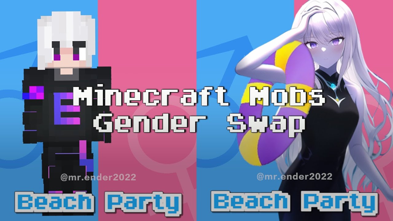 💃💃 Gender Swap | Summer is coming!! #minecraft MOBS entered girls ‘high ...