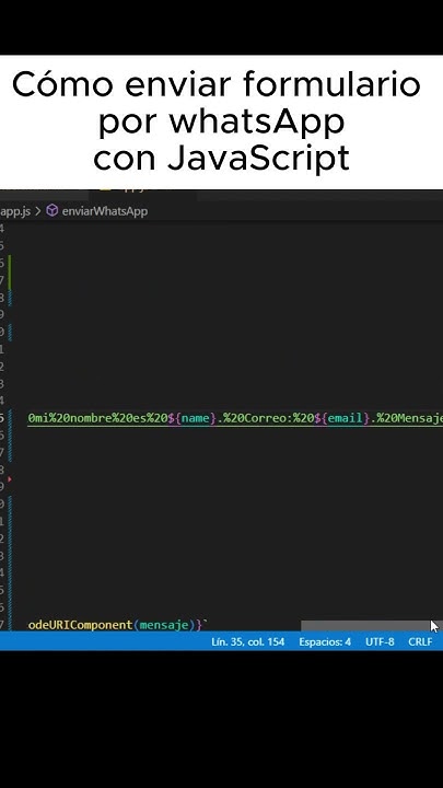 Cómo enviar formulario por WhatsApp con Javascript? #desarrolloweb # ...