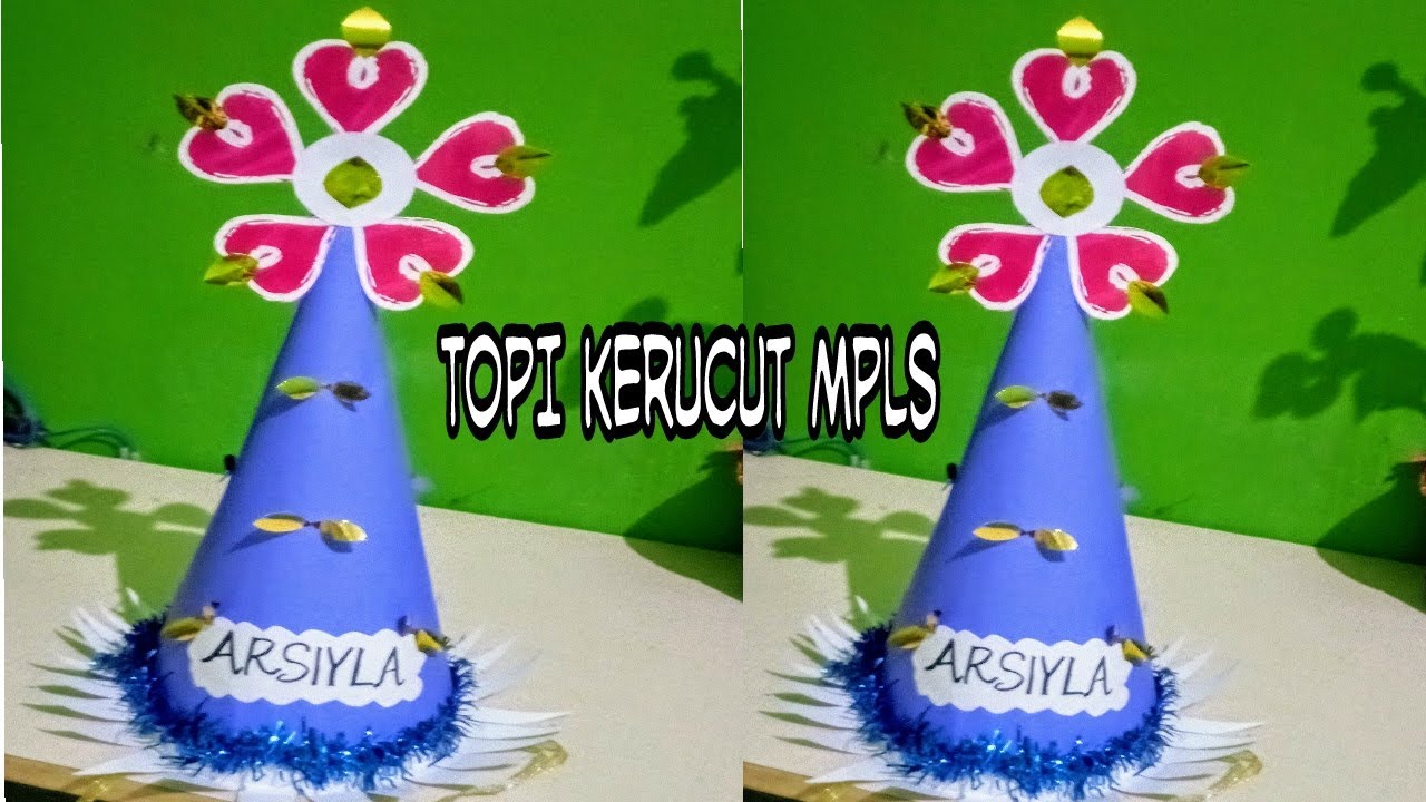 Cara Membuat Topi Kerucut Dari Kertas Karton Untuk MPLS /MOS /Karnaval ...