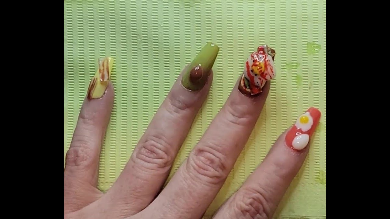 Avocado Toast Nails - YouTube