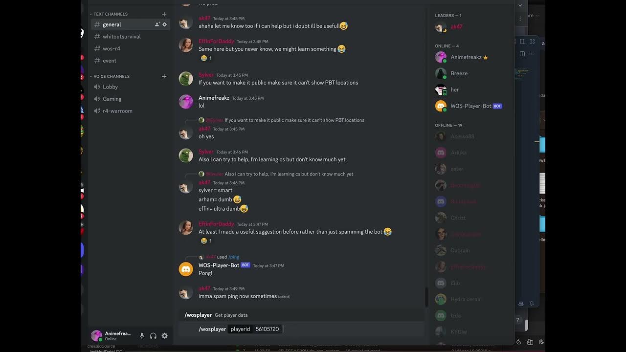 WhiteOut Survival Discord Player Bot [LINK IN DES] - YouTube
