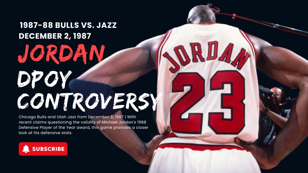 1987-88 Bulls vs. Jazz | Michael Jordan's Controversial DPOY ...