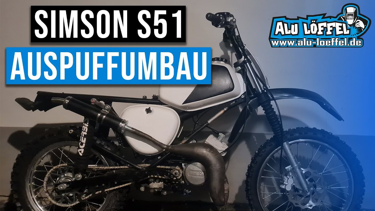 Simson S51 Enduro Auspuffumbau und Anpassen - YouTube