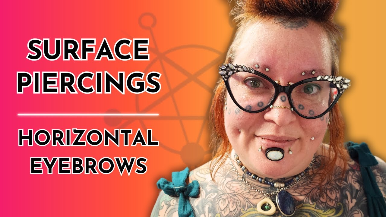 Surface Piercings | Horizontal Eyebrows (White Opal Theme) ⚪ - YouTube