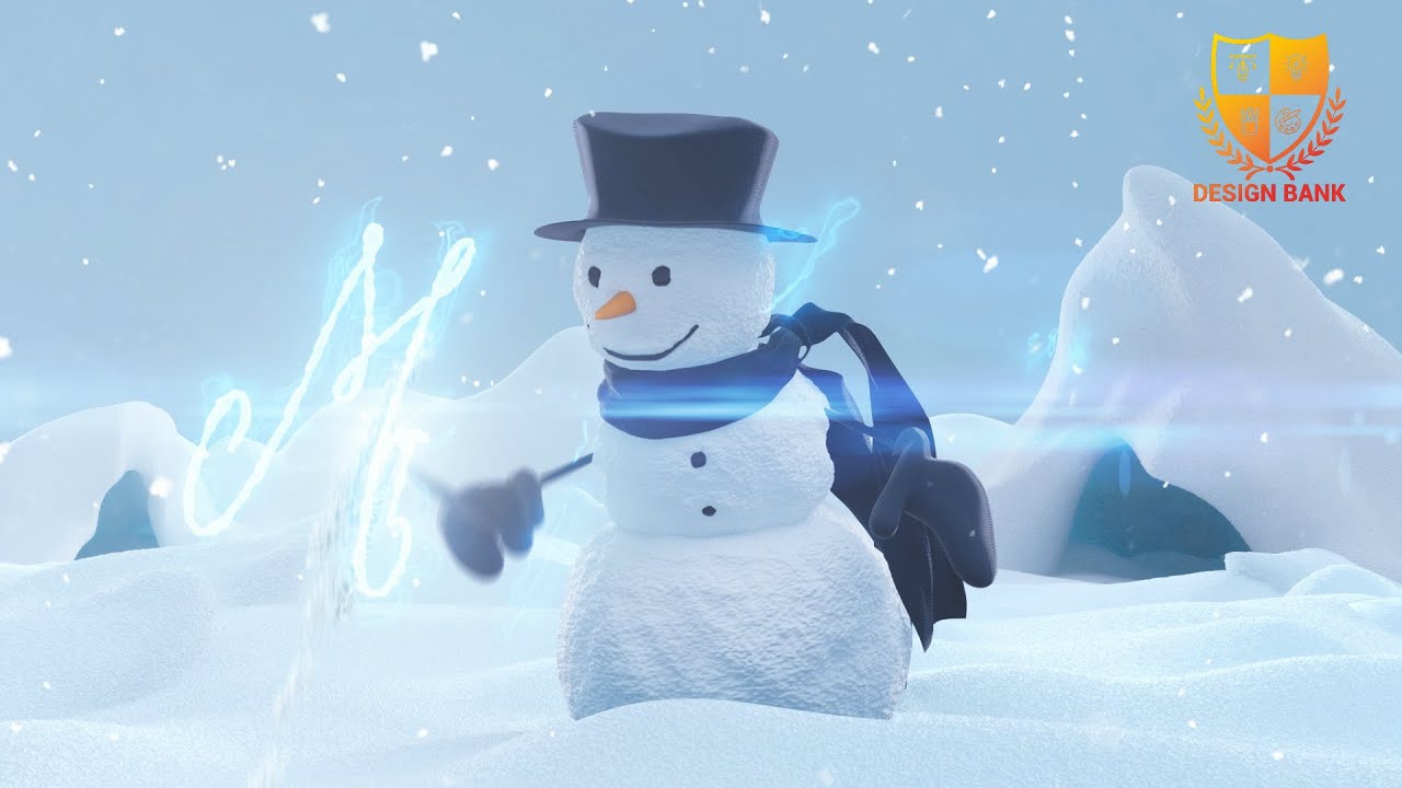ID #748 - Christmas Snowman Logo Intro Reveal Animation - Design Bank ...