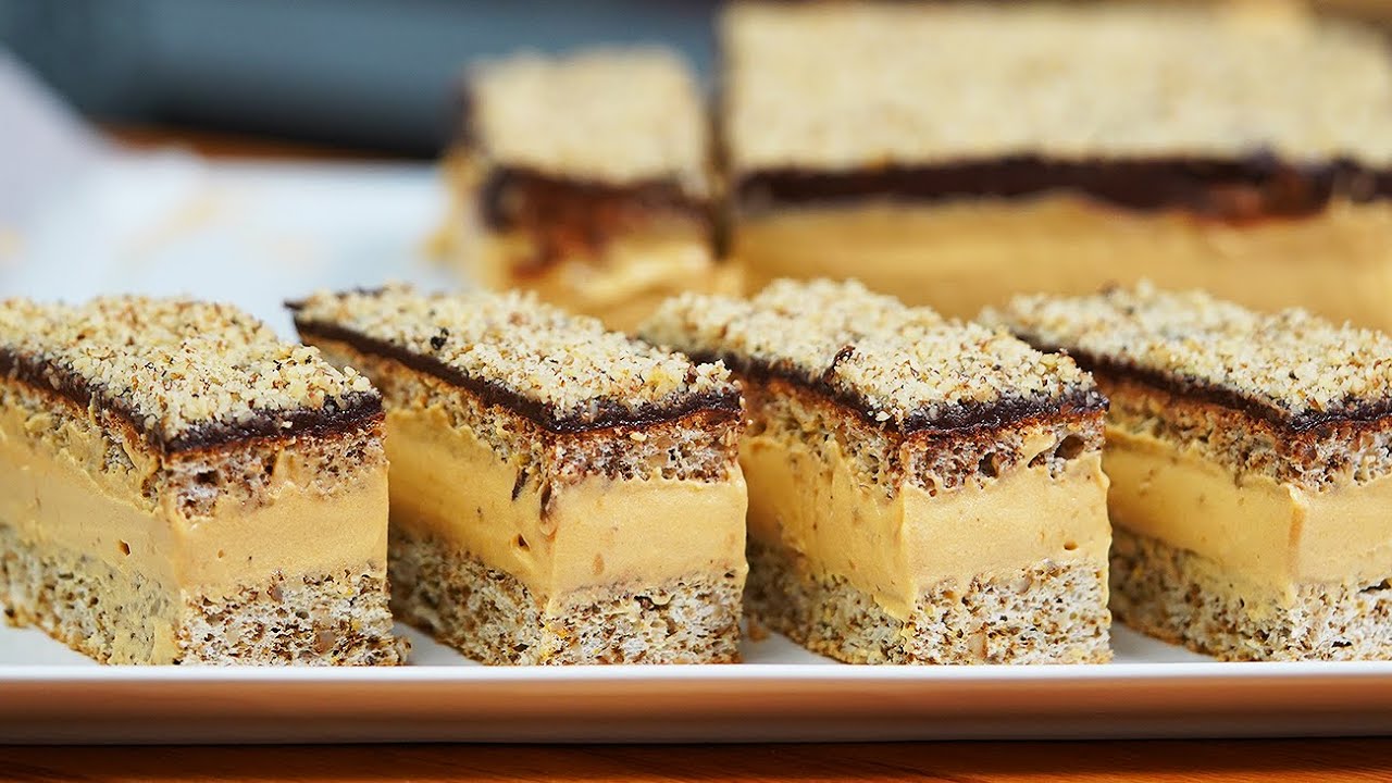 Cea mai SIMPLA🍰 Prajitura cu Nuca, Crema [CARAMEL] Glazura de Ciocolata ...