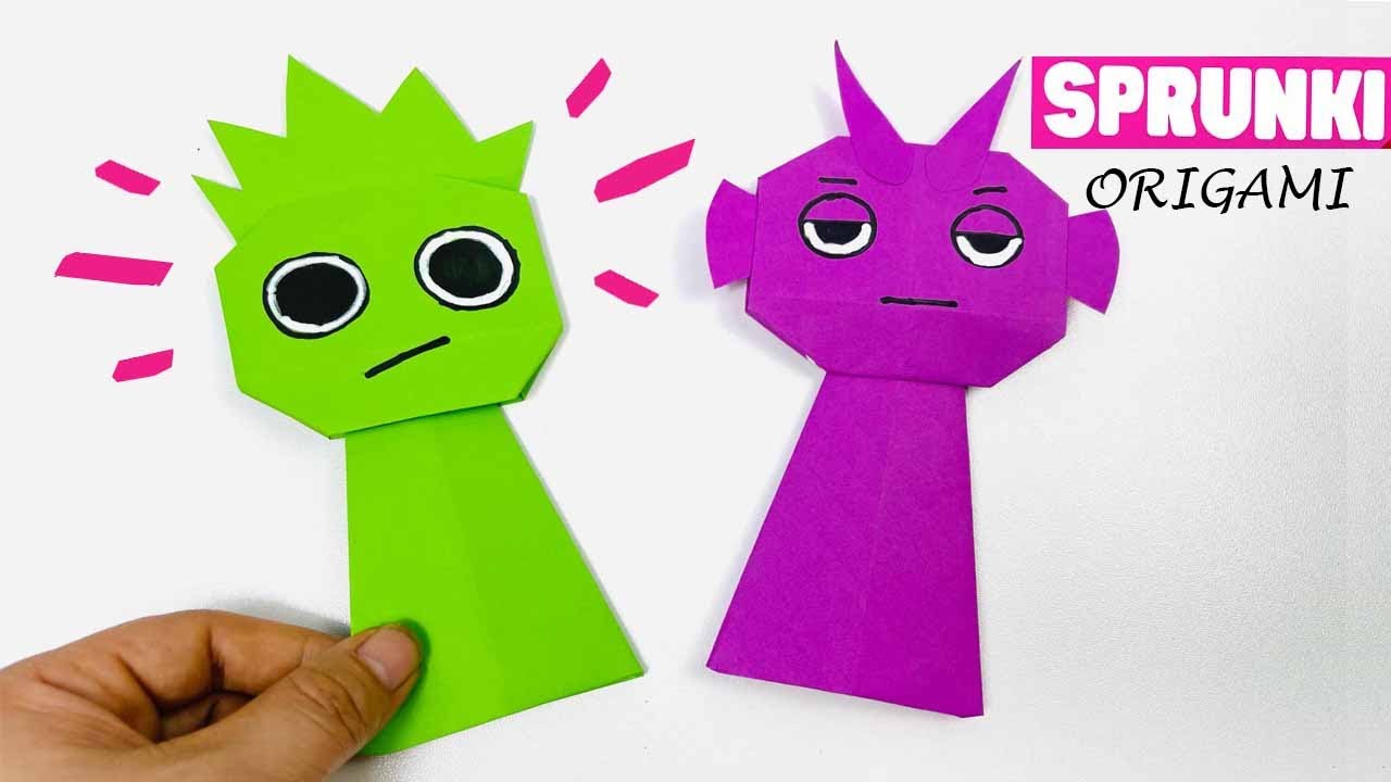 How to Make Sprunki from paper DIY - Origami Paper Sprunki Incredibox ...