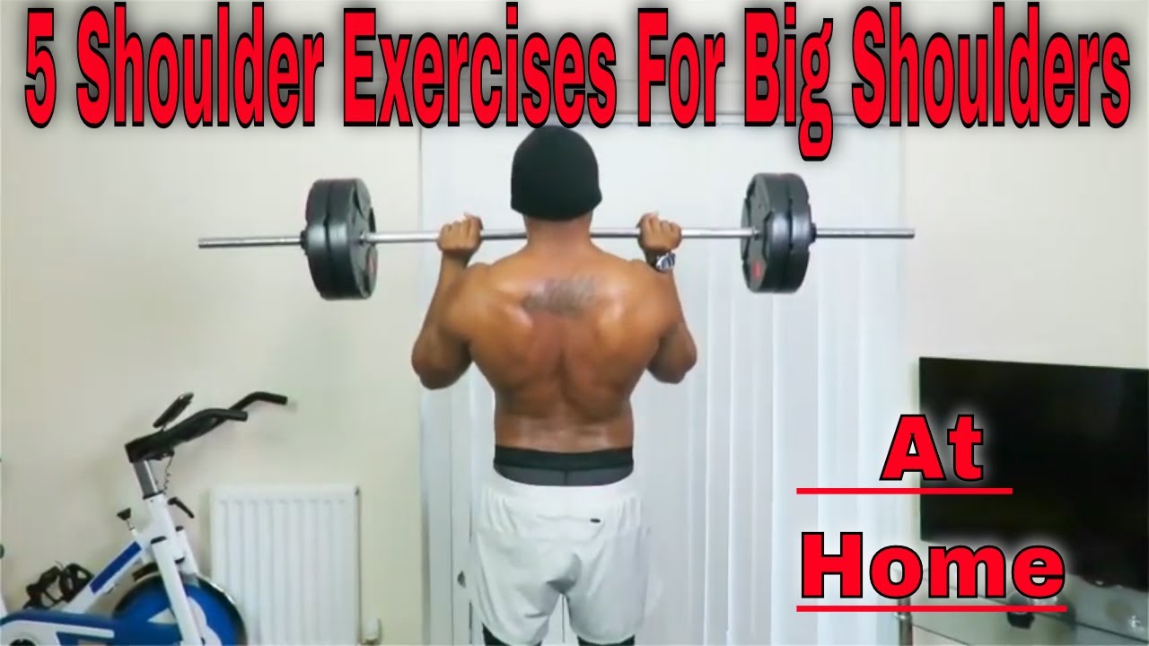 5 Shoulder Exercises for Big Shoulders (At Home) - YouTube