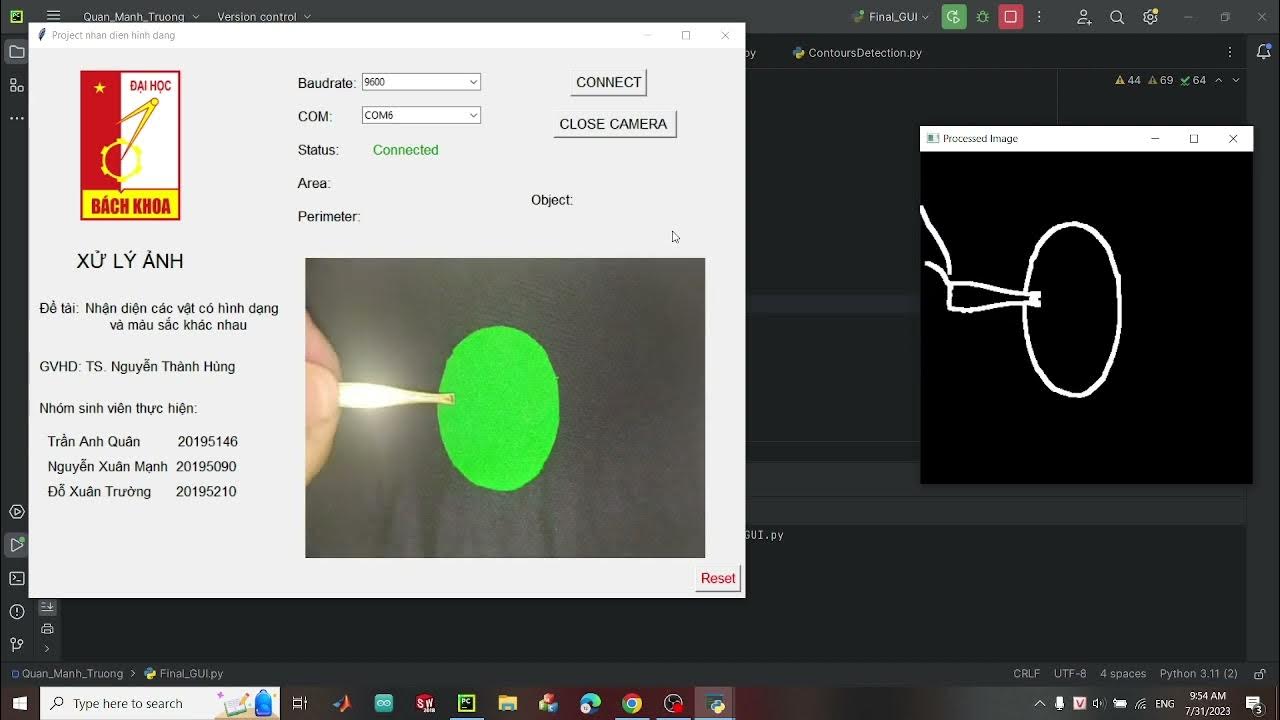 Classify the shape and color of objects using image processing - YouTube