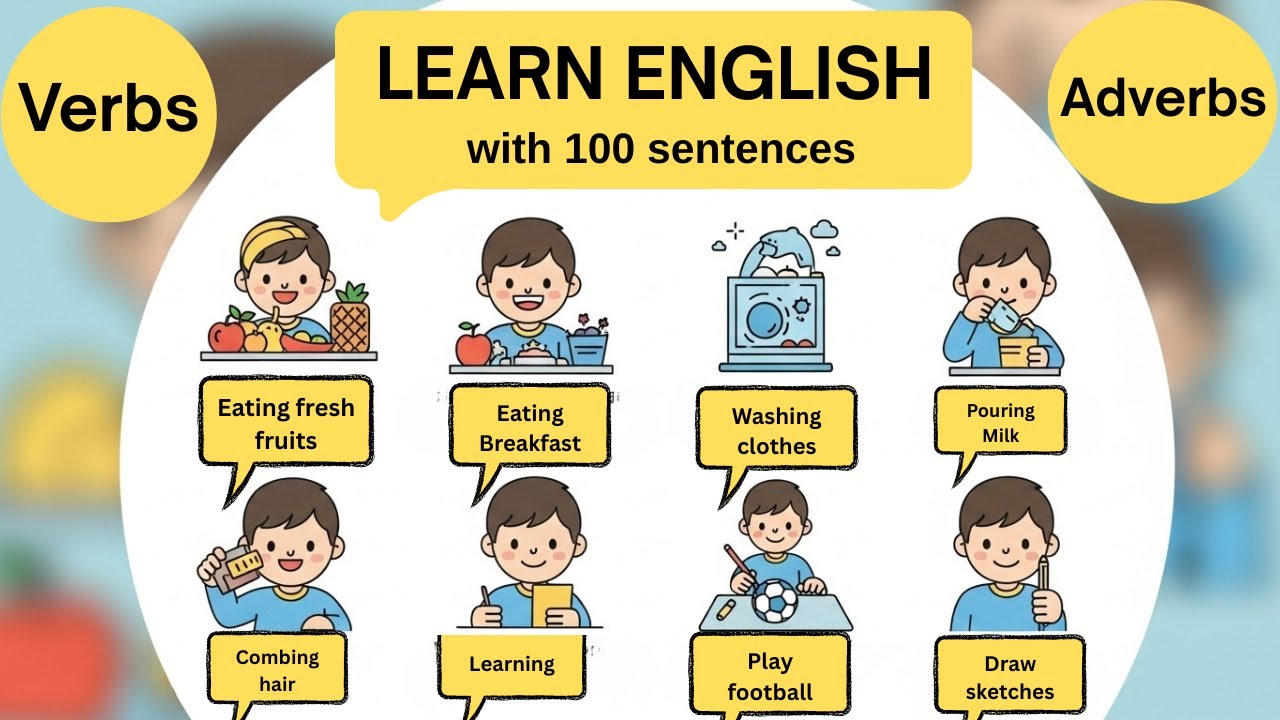 Learn English with 100 sentences || English phrases for beginners ...