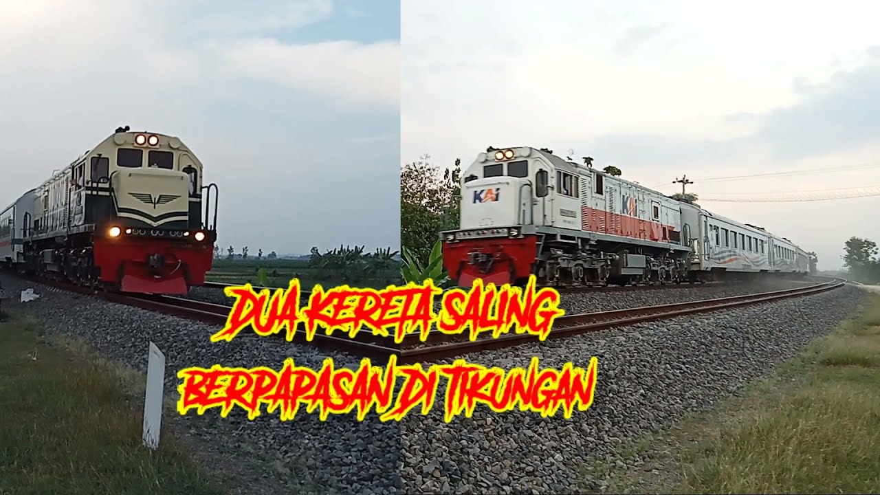 Two trains meet at the corner every five o'clock in the afternoon #automobile #keretaapi #train ...