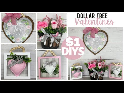 4 NEW DOLLAR TREE VALENTINES DIYS | HIGH END ROMANTIC VALENTINES DECOR