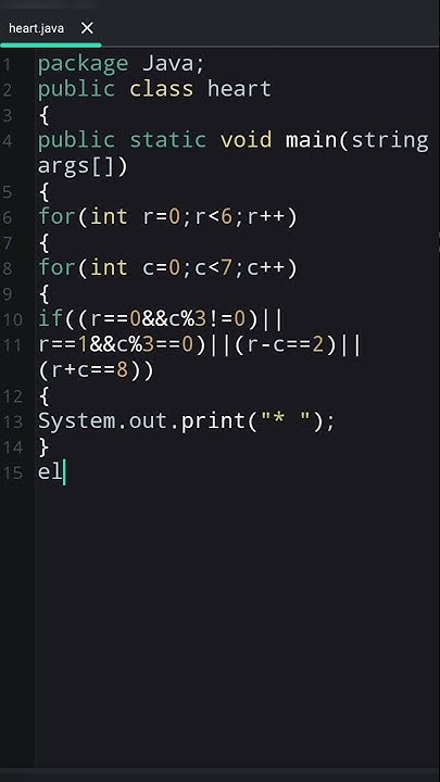 create heart in java code 💻💻💻📒📒😘🤗🤗 - YouTube