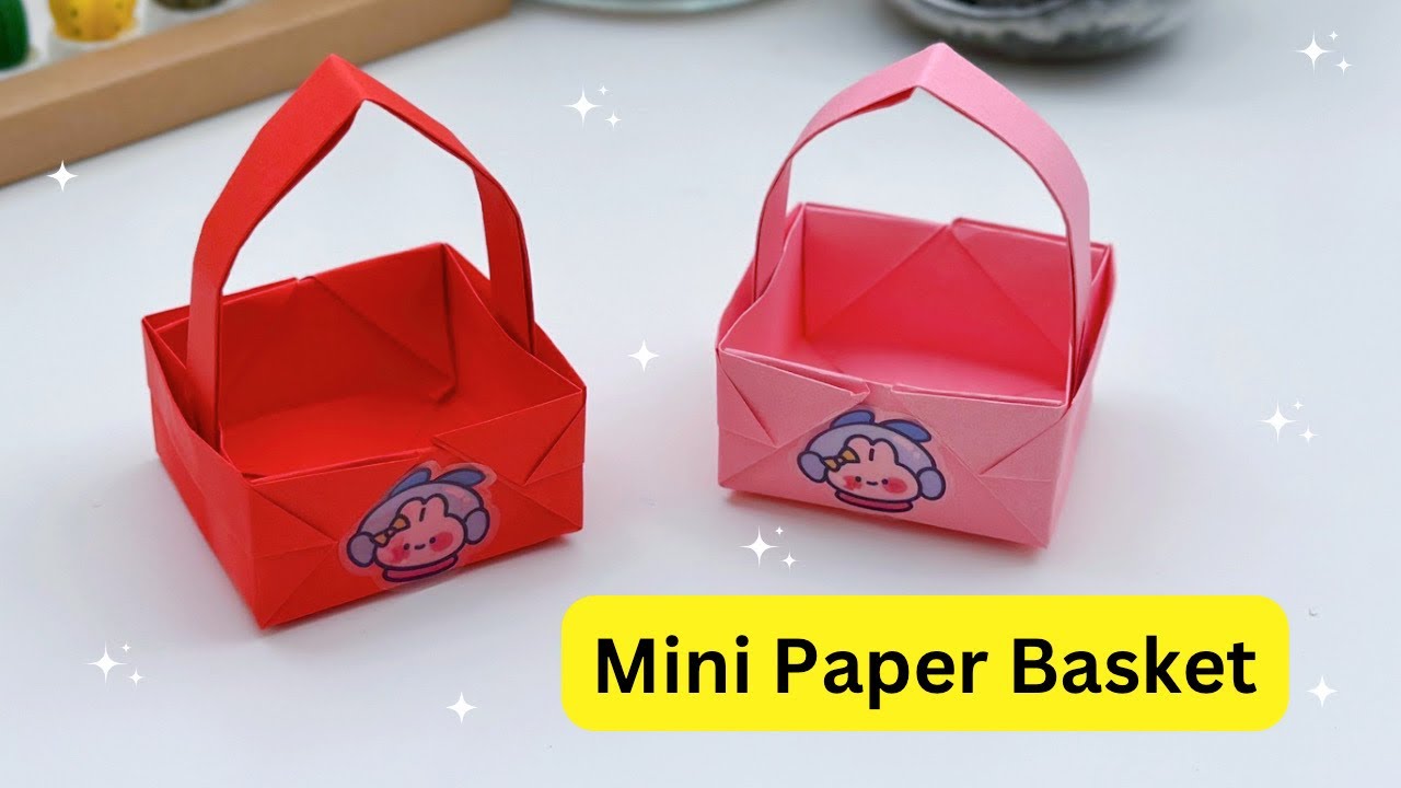 Create Your Own Mini Paper Basket! Fun Diy Origami Craft Ideas | Easy ...