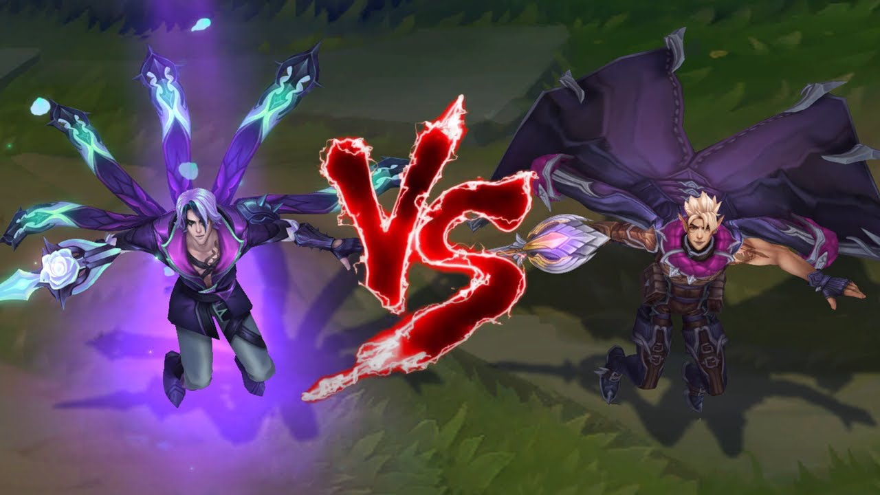 메마른 장미 탈론 VS 검은나무 탈론 롤 스킨 비교 [Withered Rose Talon VS Talon Blackwood ...