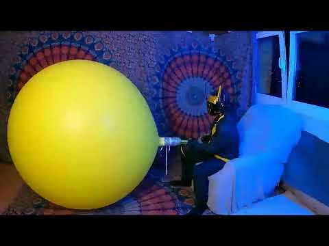 Timelapse Inflating 72 inch balloon by manual pump 6 hours