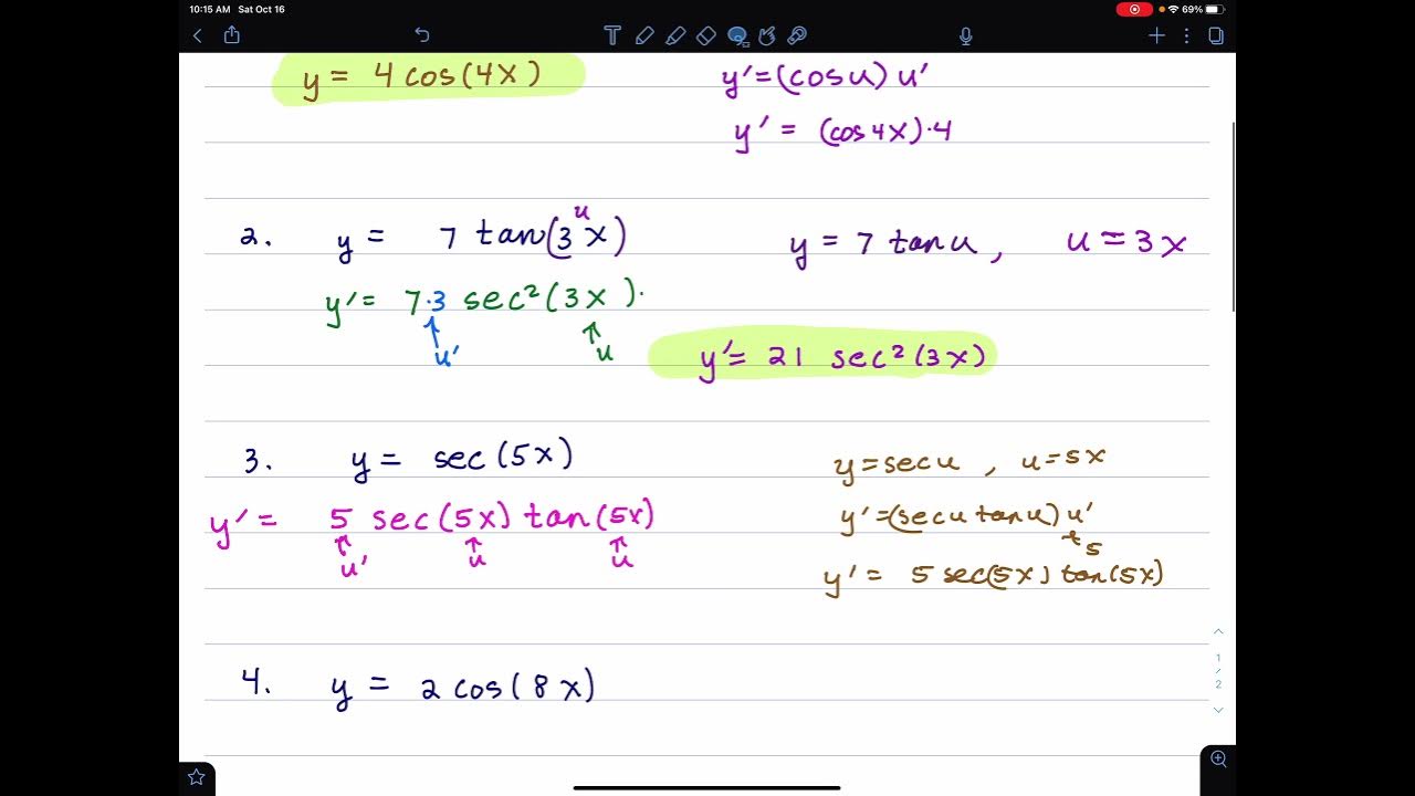 The Chain Rule and Trig Functions - YouTube