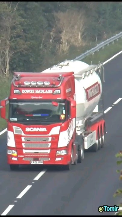 SCANIA R450 - DOWSE HAULAGE tank - A1(M) motorway #truckspotting #tomir - YouTube