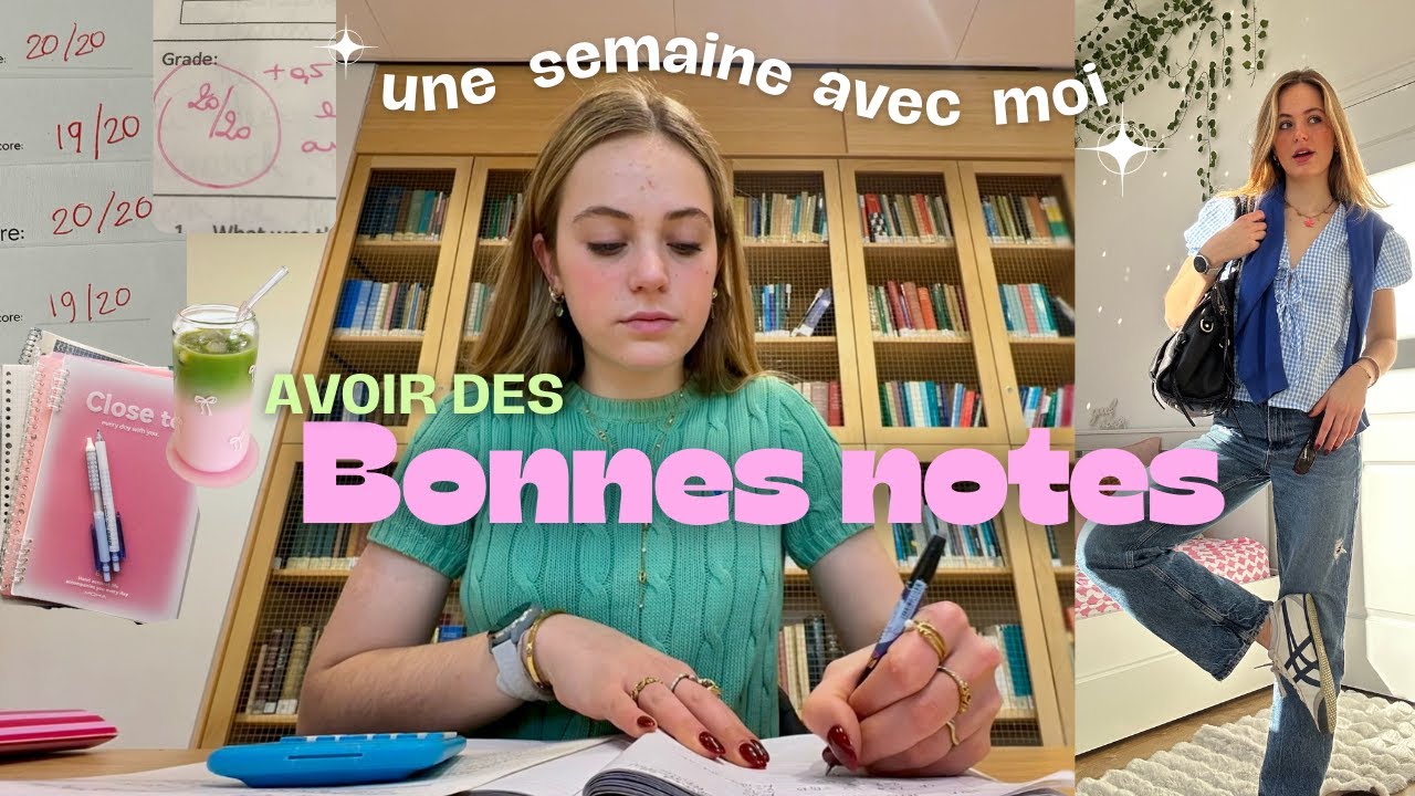 SEMAINE de RÉVISIONS: Avoir des Bonnes notes, conseils, study vlog ...