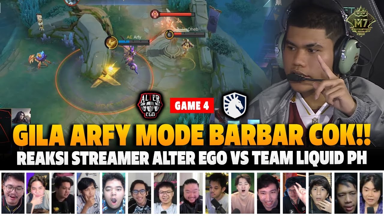 GILA FREYA ARFY MODE BARBAR COK REAKSI STREAMER M7 LOWER BRACKET AE VS ...