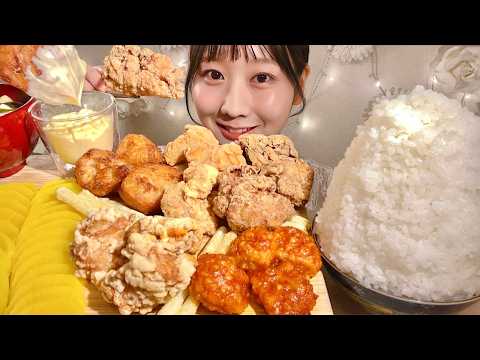 ASMR Fried Chicken 【Mukbang/ Eating Sounds】【English Subtitles】