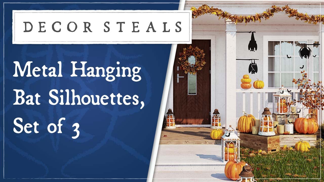 Decor Steals' Metal Hanging Bat Silhouettes, Set of 3 - YouTube