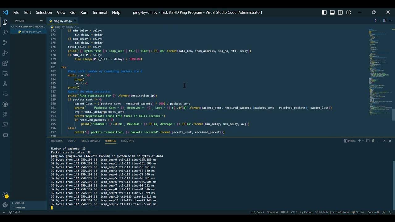 SIT202 Task 8.2HD: Building your own Ping application | Demonstration - YouTube