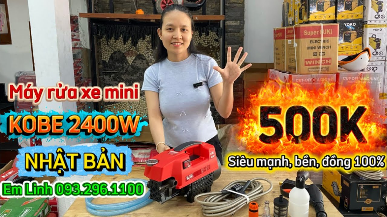 🔴GIẢM 500K🔴MÁY RỬA XE MINI KOBE 2400W NHẬT CHÍNH HÃNG SIÊU KHOẺ, BỀN AI ...