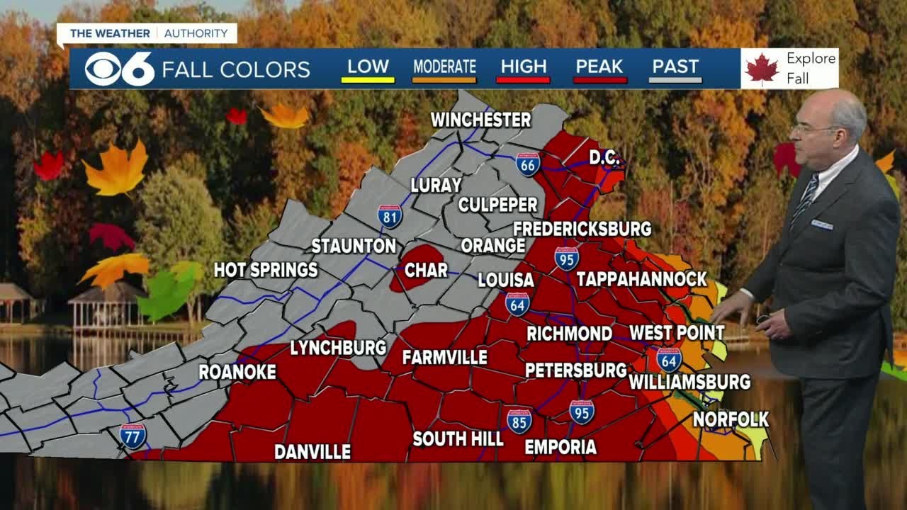Fall colors update shows much of Central Virginia at peak color - YouTube