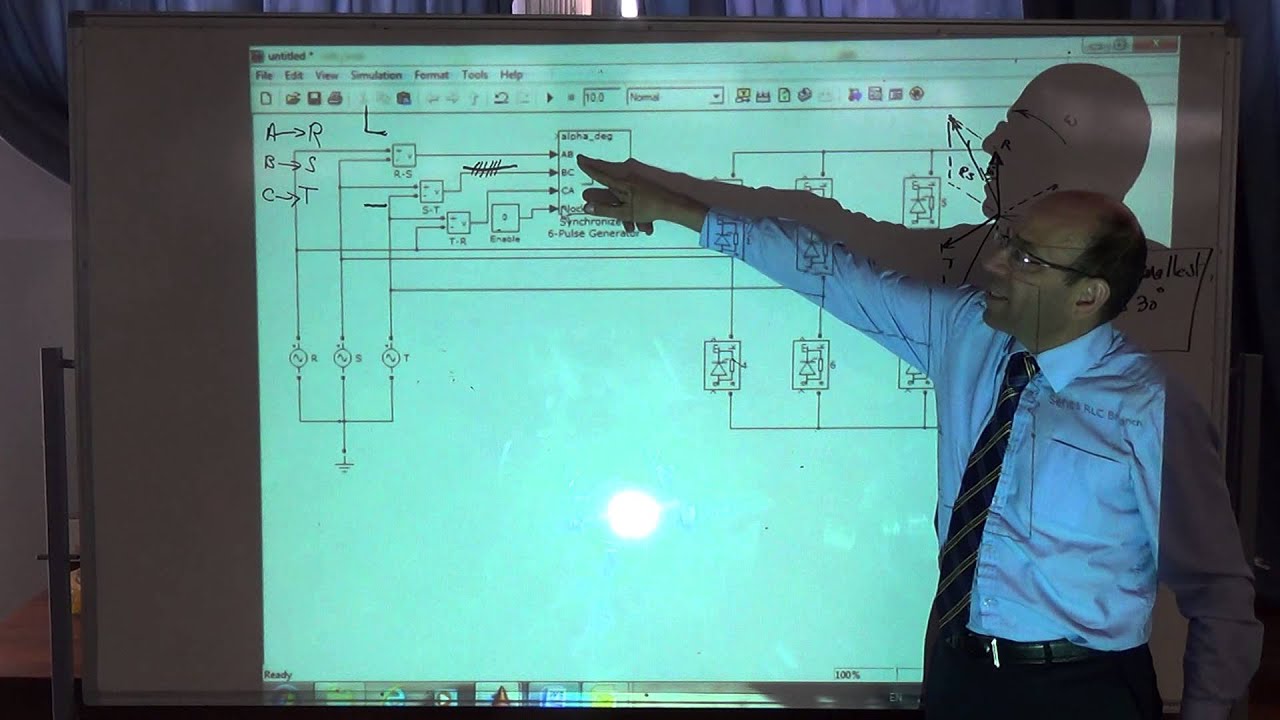 Case Study A: Using SimPowerSystems to build a controlled six pulse rectifier, 9/10/2014 - YouTube