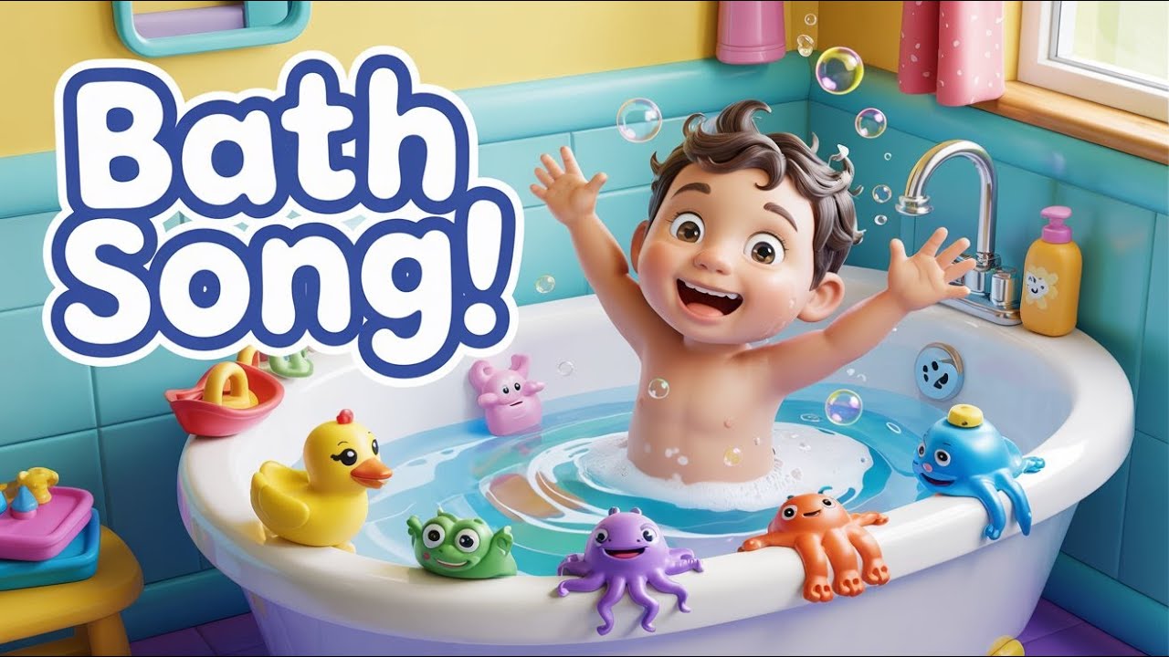 Bath Song for Toddlers | Clean & Happy Nursery Rhymes - YouTube