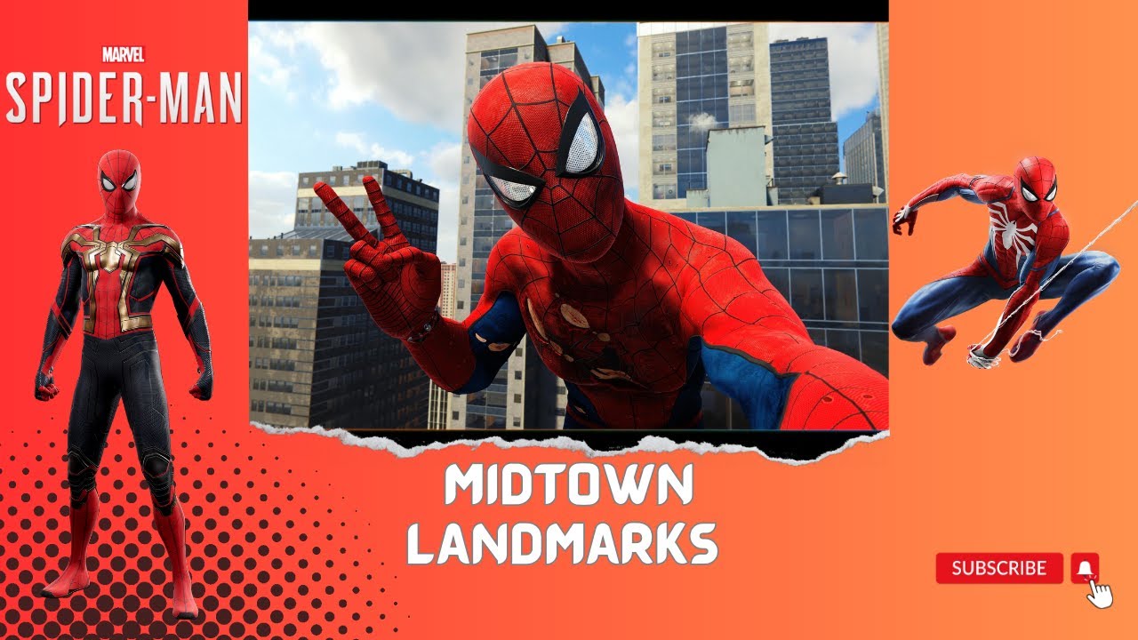 Marvel's Spider-Man Remastered Landmarks Midtown - YouTube