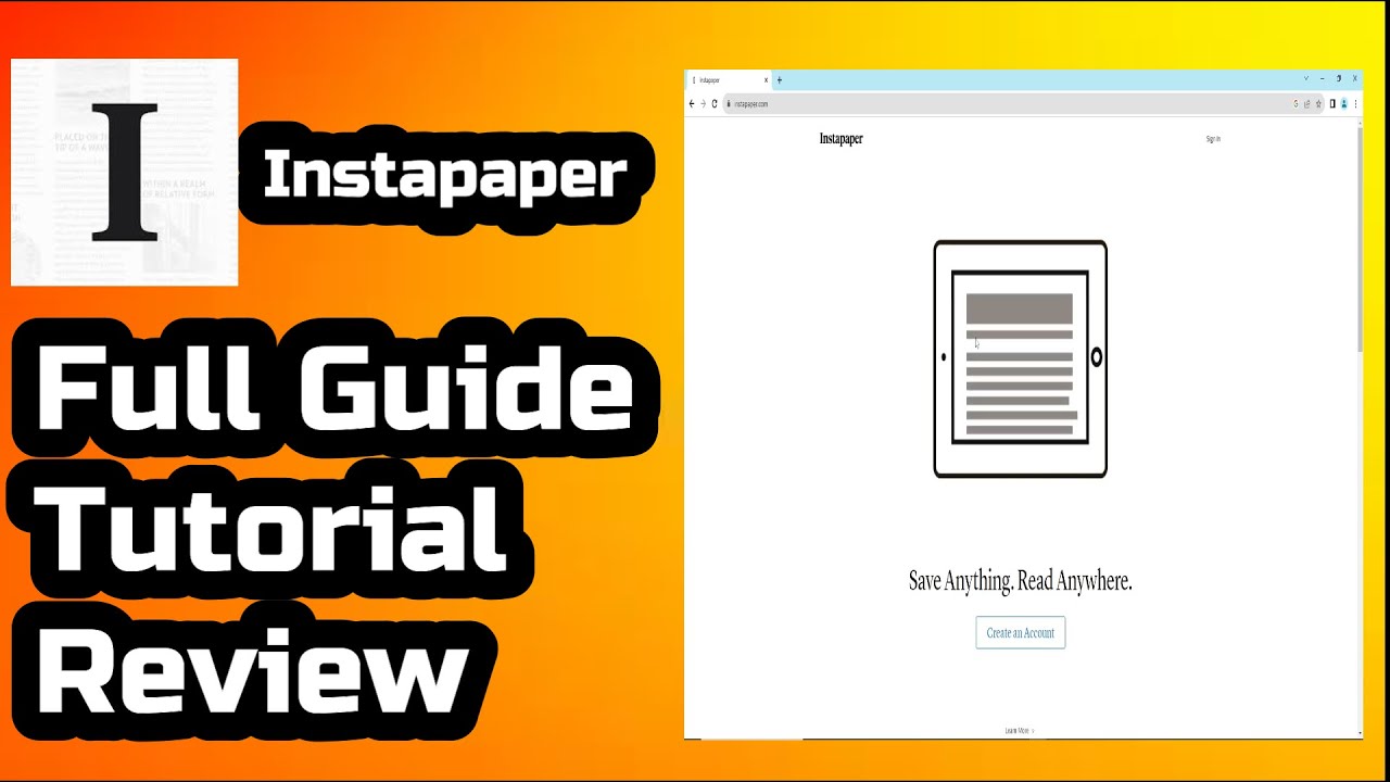 Instapaper Tutorial - How to Use Instapaper - YouTube