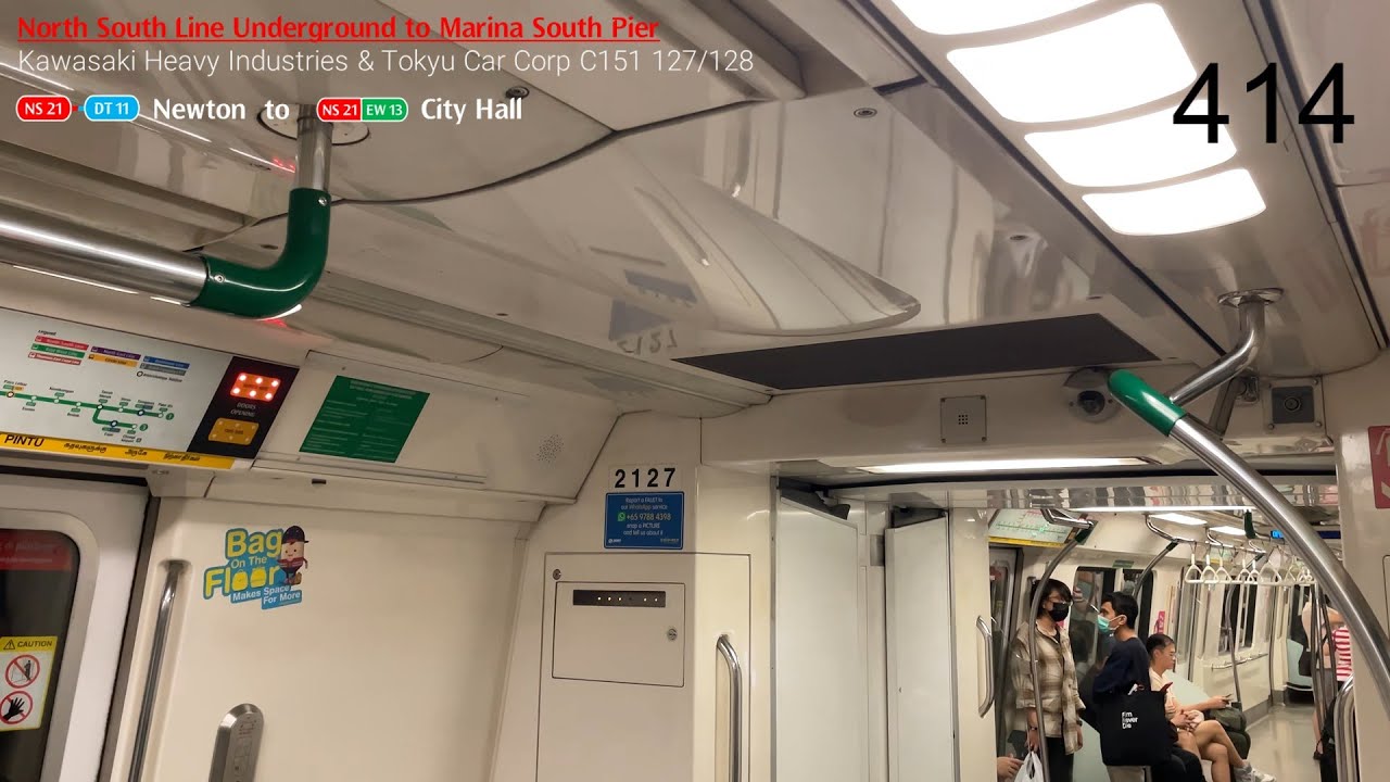 [KHI NSL] SMRT Trains, NSL ride (Newton → City Hall) - Kawasaki C151 ...