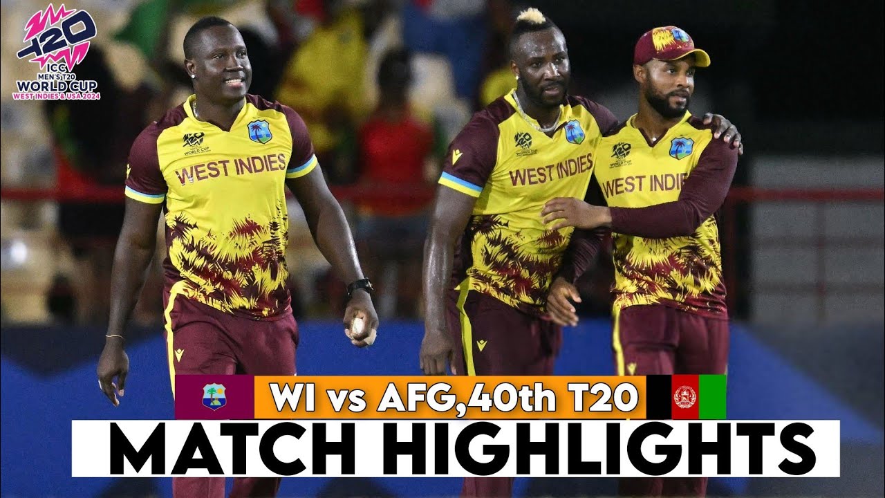 West Indies vs Afghanistan T20 World Cup Match Highlights | ICC World ...