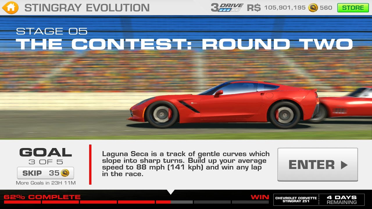Stingray Evolution Stage 05 Goal 3 of 5 Real Racing 3 Corvette Z51 ...