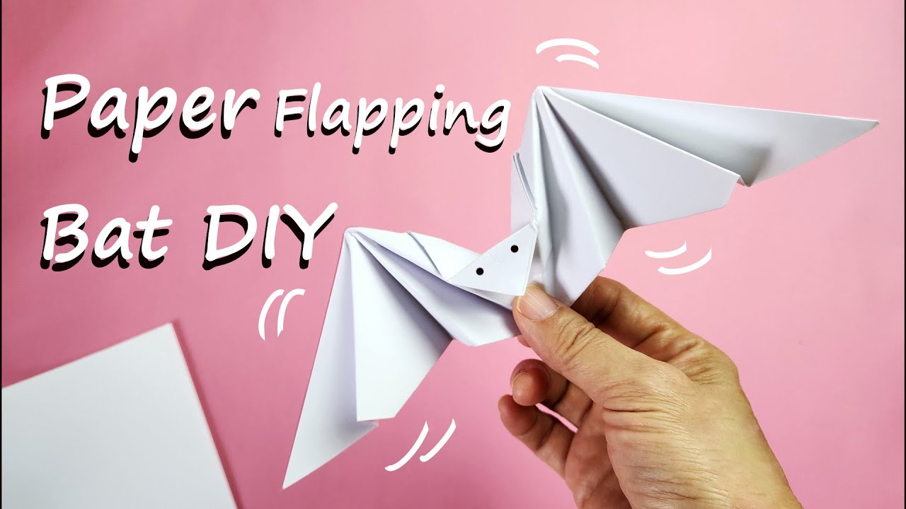 How to Make a Flapping Paper Bat from A4 | Easy DIY Origami - YouTube