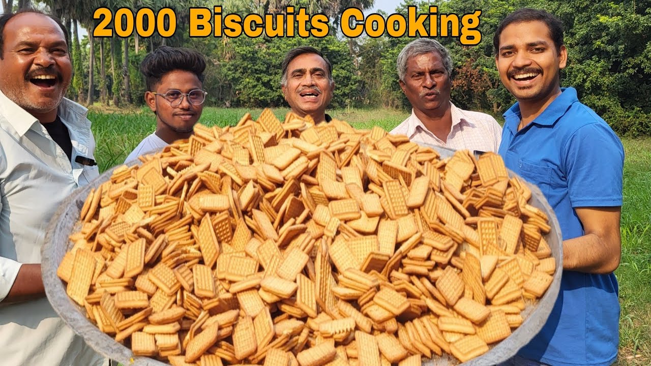 2000 Biscuits Cooking || Biscuit Halwa Cooking And Eating In our ...